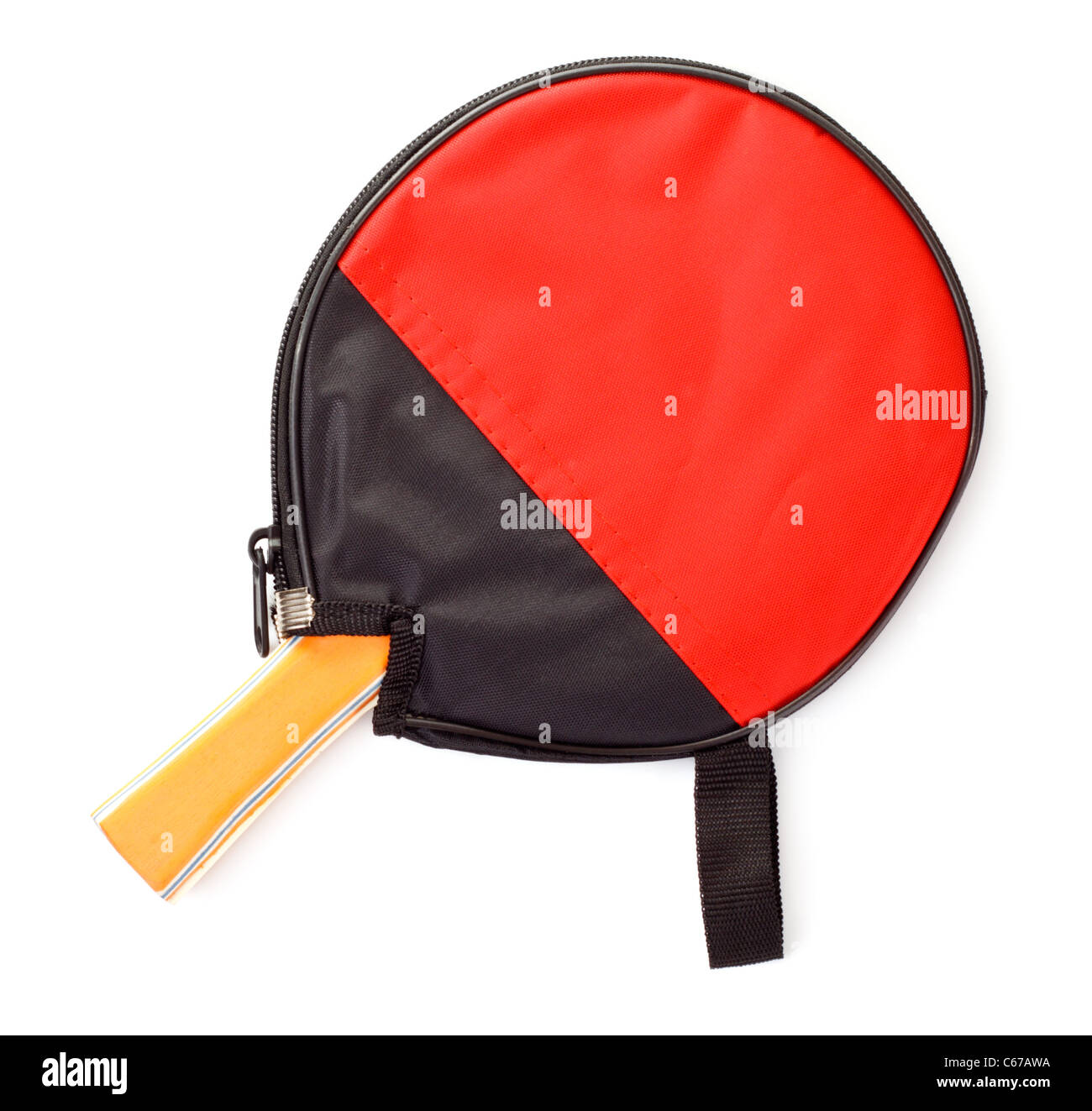 table tennis racket in cover isolated on white Stock Photo - Alamy