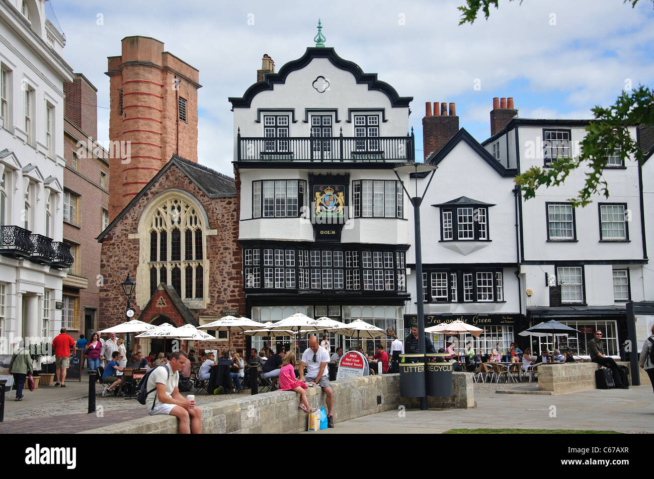 16th century Mol's Coffee House, Cathedral Close, Exeter, Devon ...