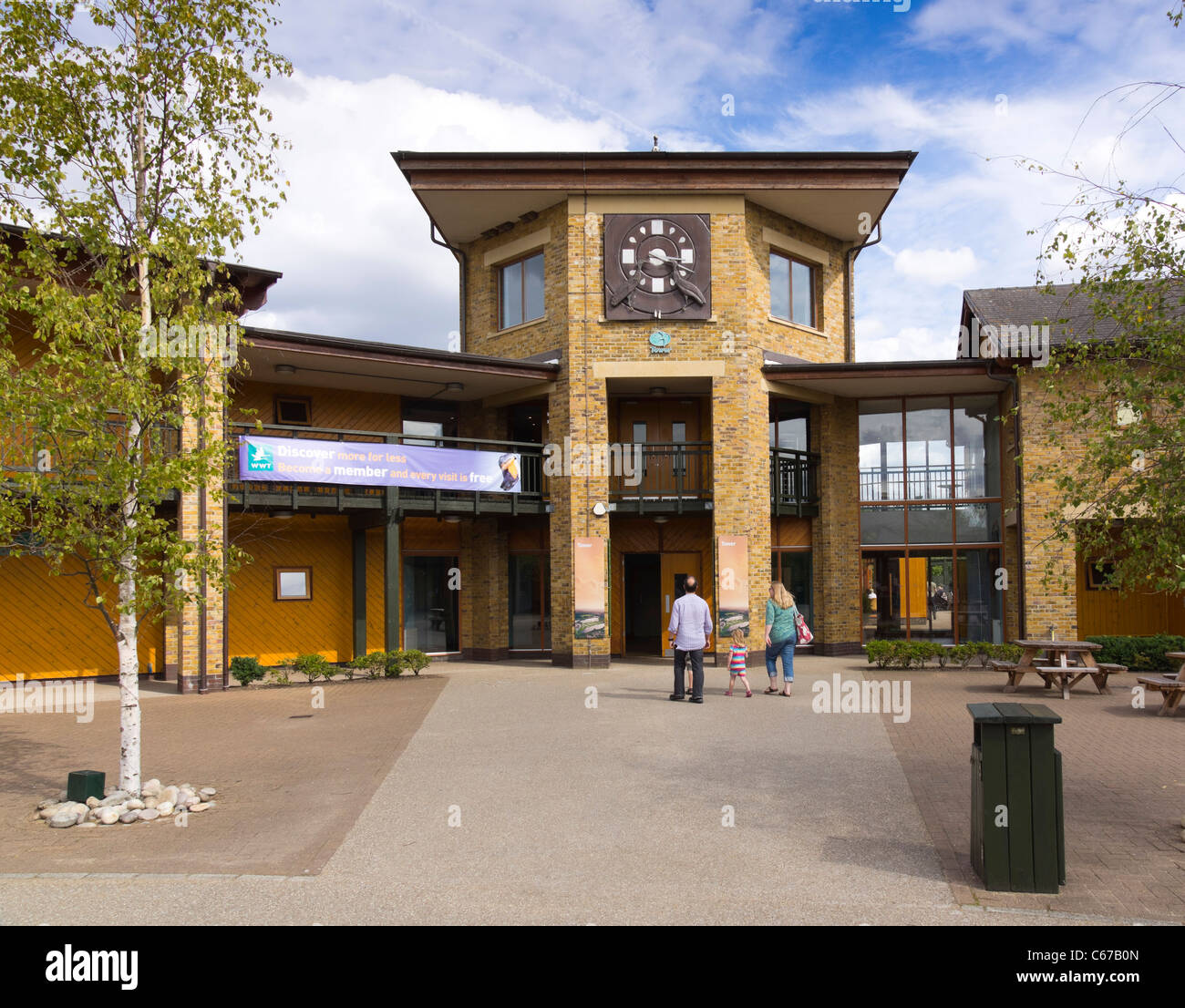 London Wetland Centre, Barnes - WWT site. The main buildings and centre ...