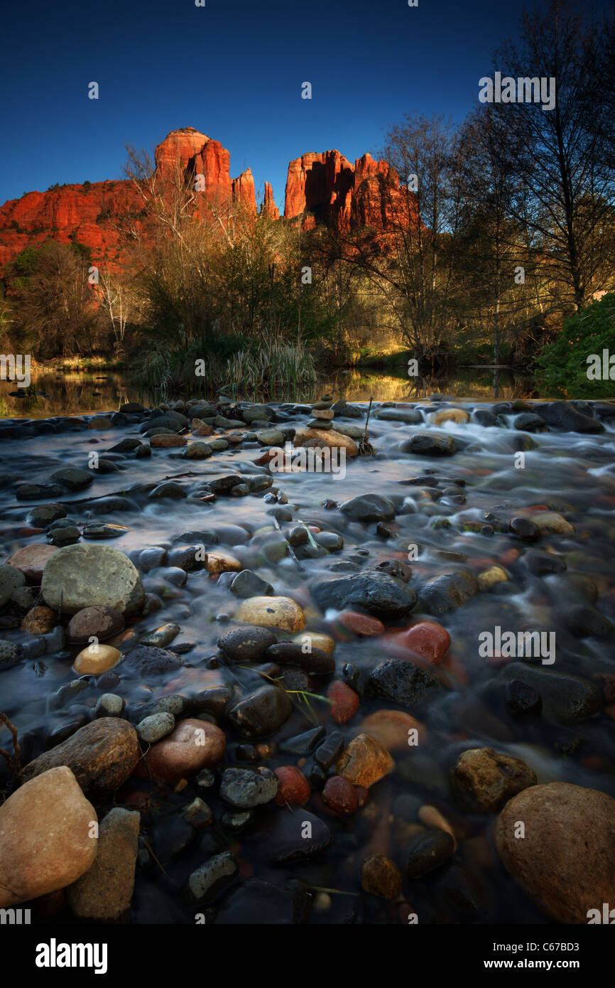 Red Rock Crossing near Sedona, Arizona, at sunset Stock Photo - Alamy