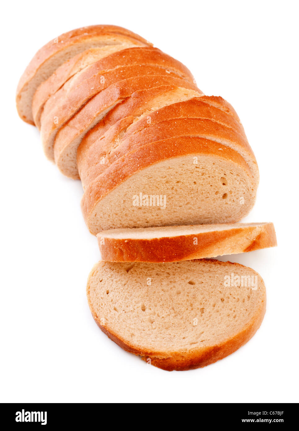 Fresh sliced bread isolated on a white background Stock Photo - Alamy