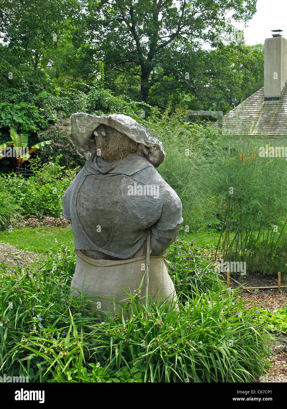 Scarecrow in Stonecrop Gardens, Cold Spring, NY Stock Photo - Alamy