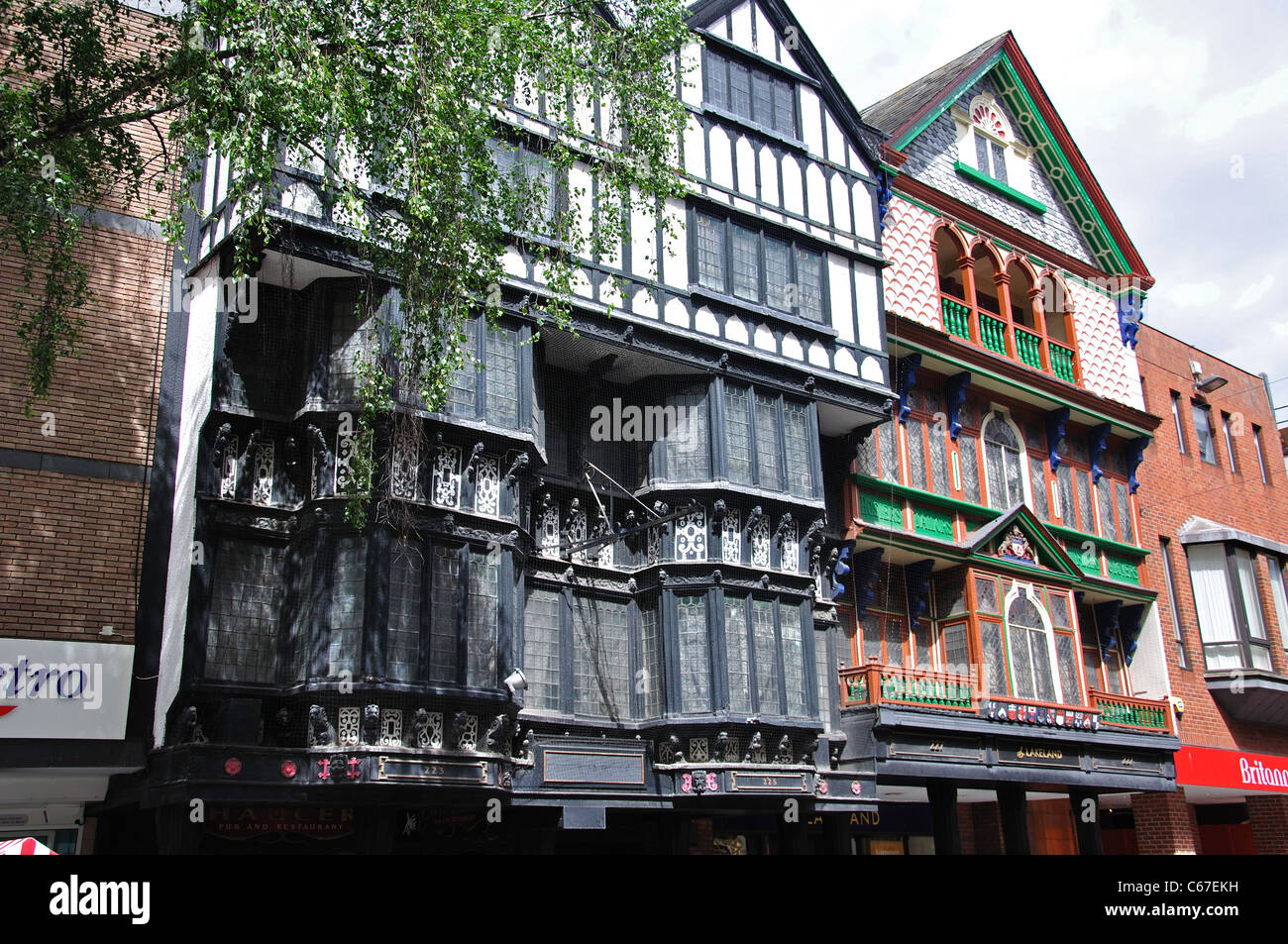 Period buildings, High Street, Exeter, Devon, England, United Kingdom ...