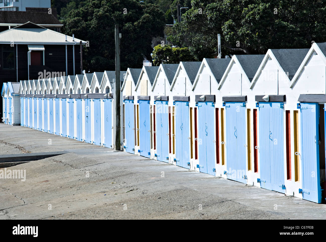 A Line of Boat Sheds at The Royal Port Nicholson Yacht Club on the ...