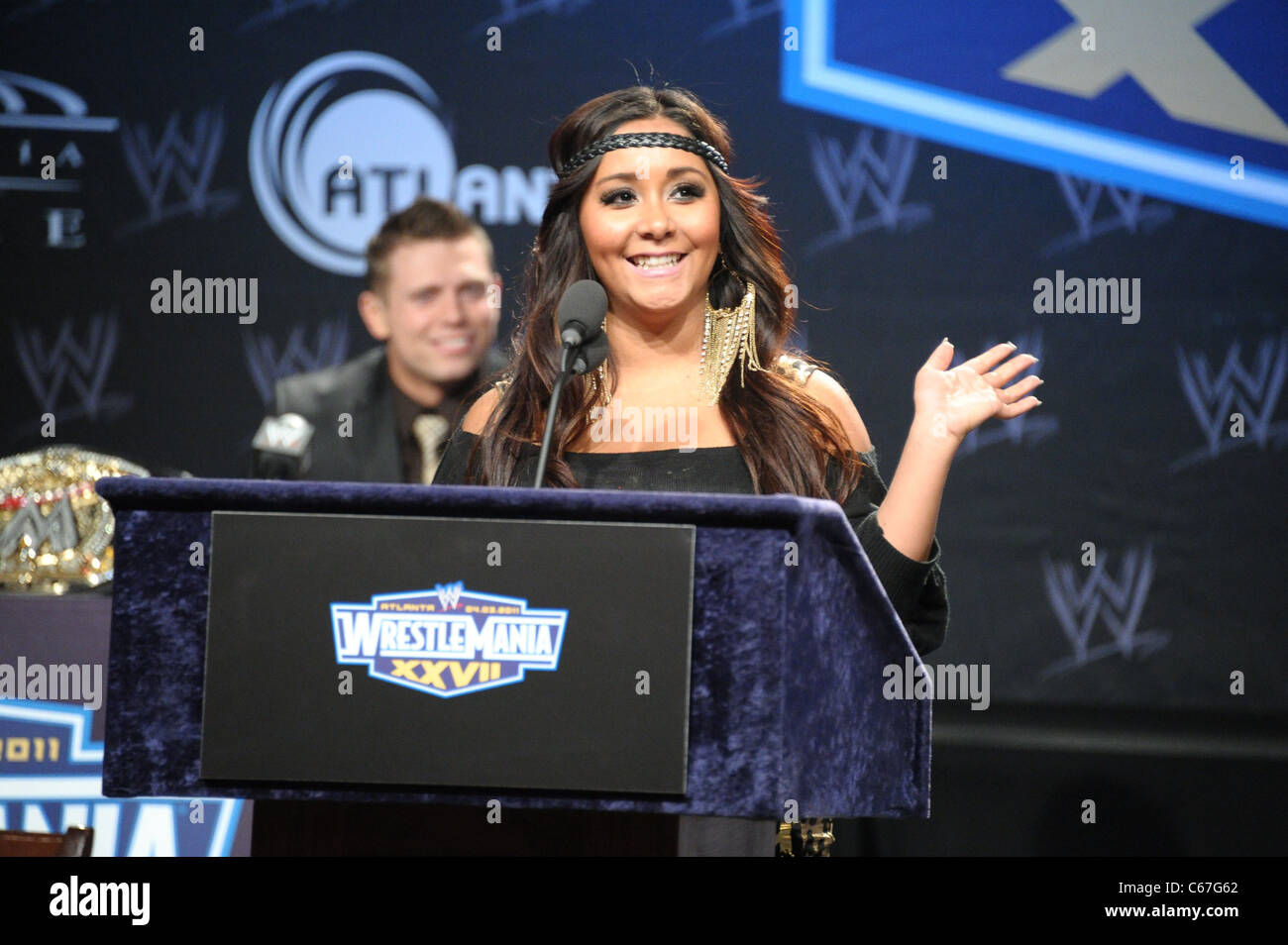 Nicole Snooki Polizzi in attendance for WRESTLEMANIA XXVII Press ...