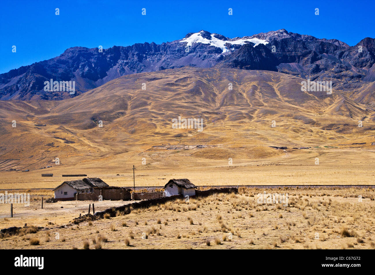 A small homestead on the Altiplano or High Plain or Plateau of the ...