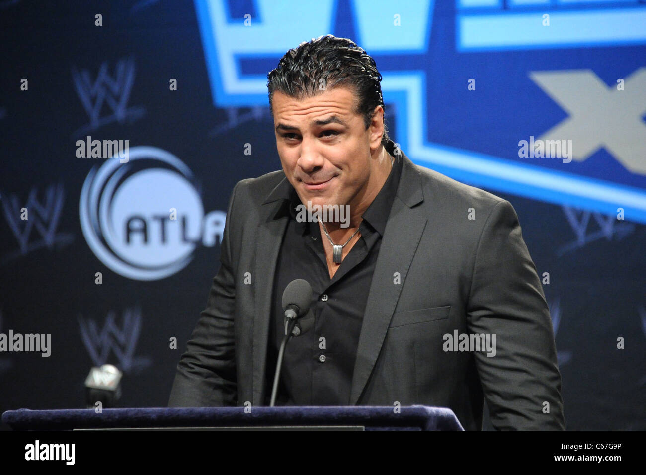 Alberto Del Rio in attendance for WRESTLEMANIA XXVII Press Conference ...