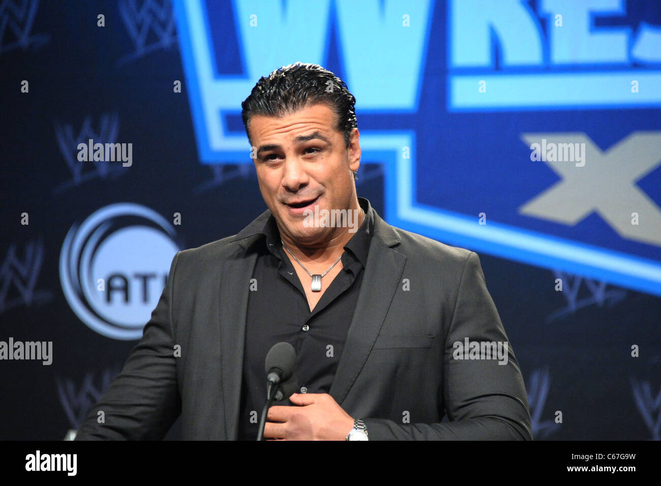 Alberto Del Rio in attendance for WRESTLEMANIA XXVII Press Conference ...