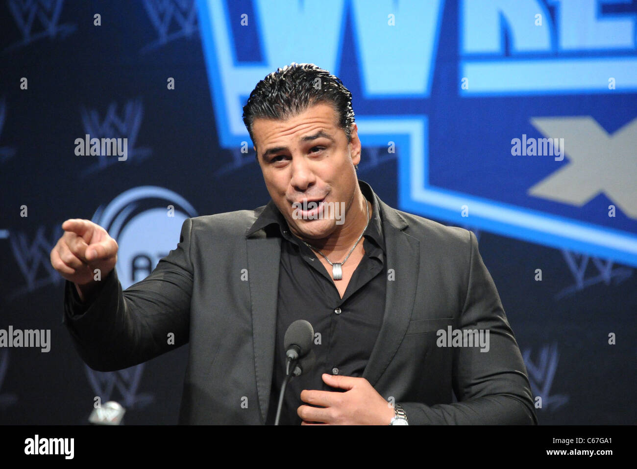 Alberto Del Rio in attendance for WRESTLEMANIA XXVII Press Conference ...