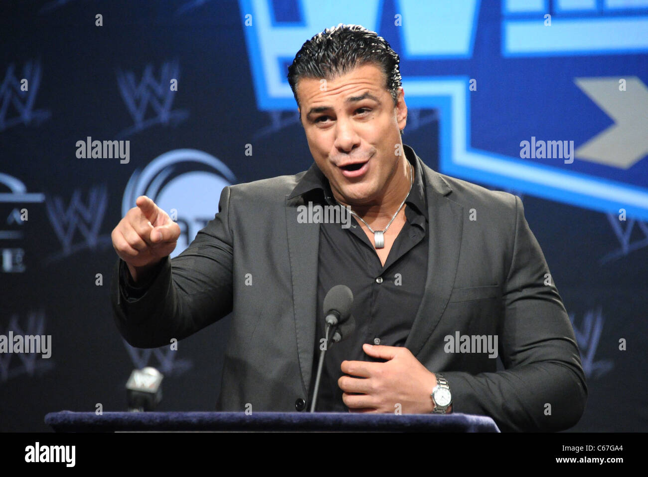 Alberto Del Rio in attendance for WRESTLEMANIA XXVII Press Conference ...