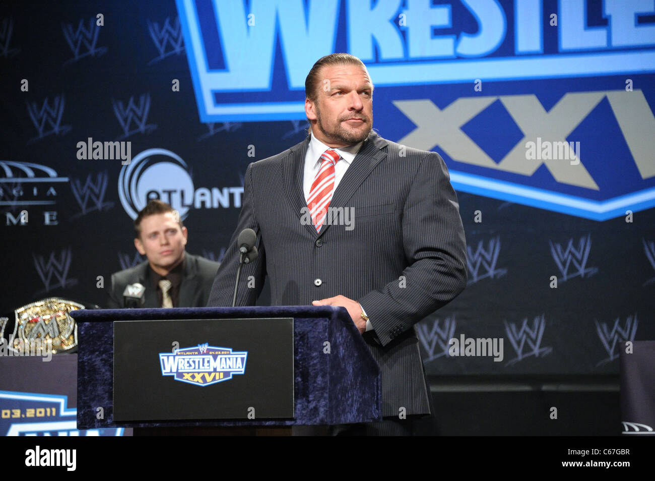 Triple h the rock hi-res stock photography and images - Alamy