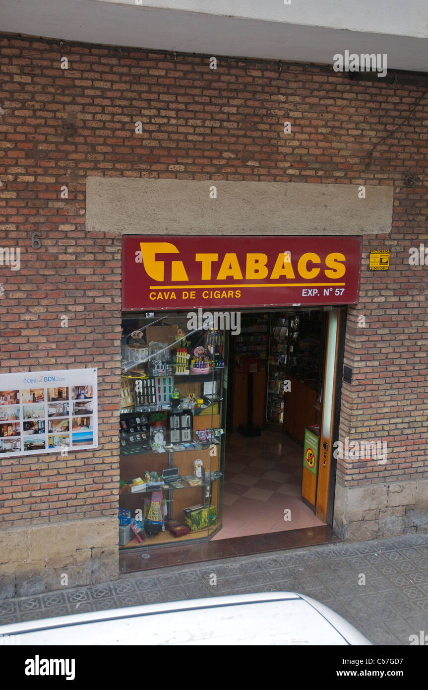 Traditional tobacconist in Barceloneta Barcelona city Stock Photo - Alamy