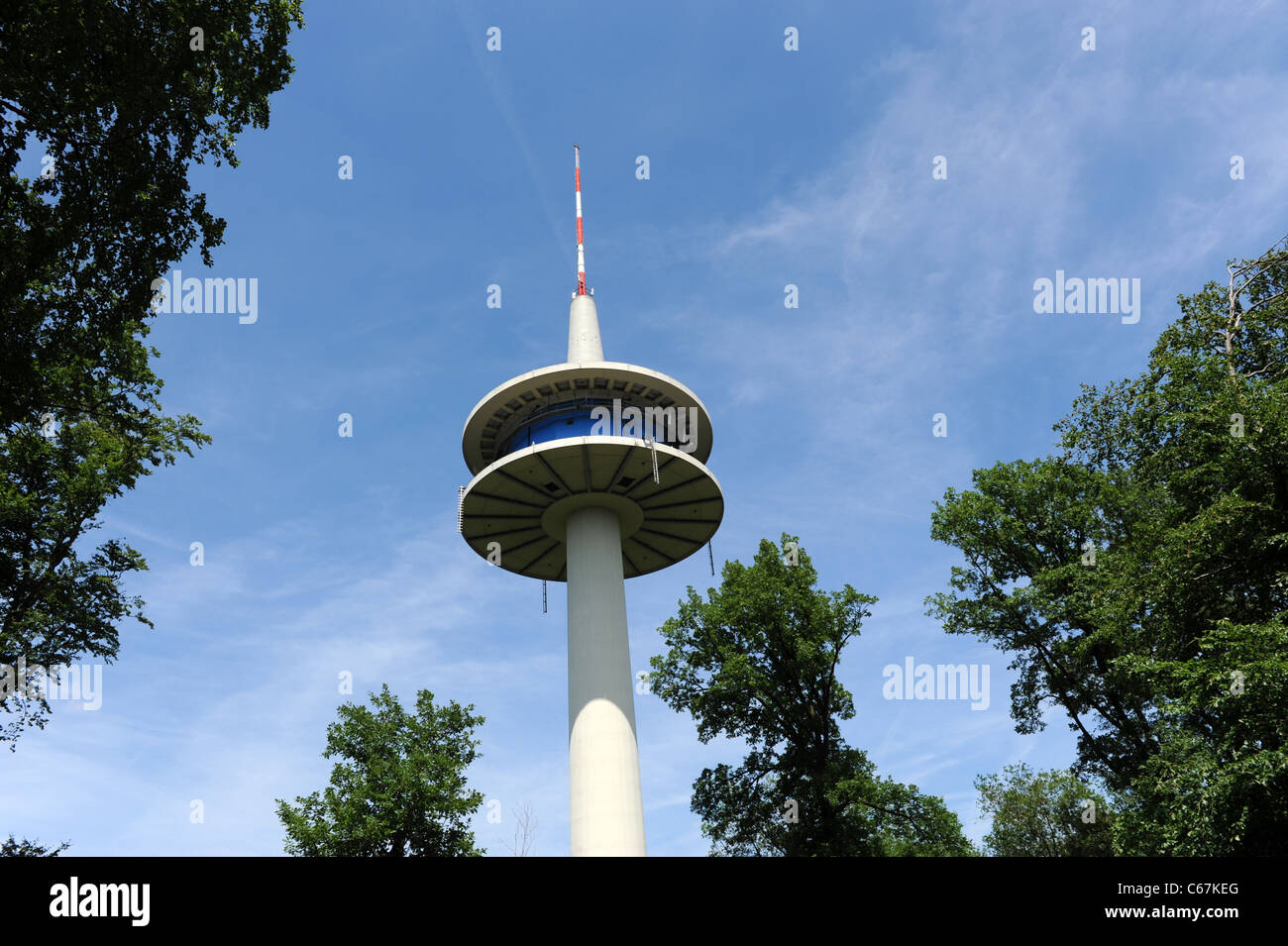 Broadcast tower of the Deutsche Telekom AG (German telephone company ...