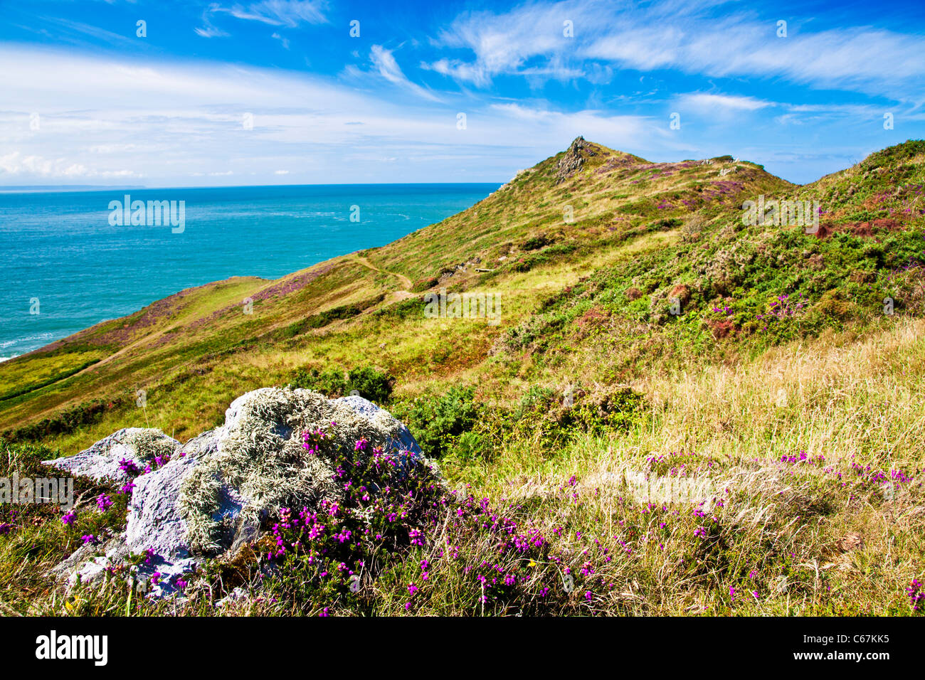 Morte Point near Morthoe, Woolacombe with a view over the Bristol ...