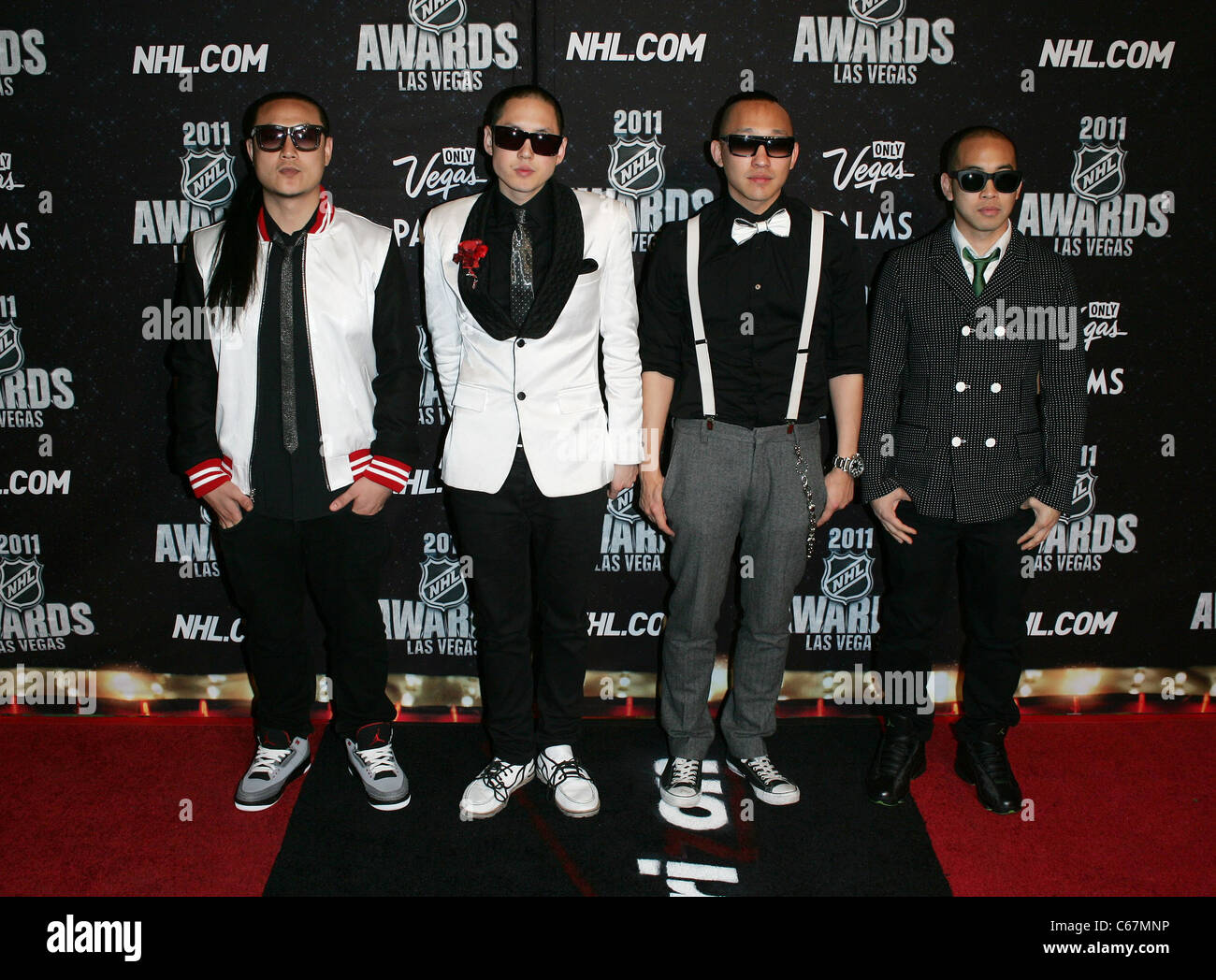 Kev Nish, Prohgress, J-Splif, DJ Virman, Far East Movement at arrivals ...