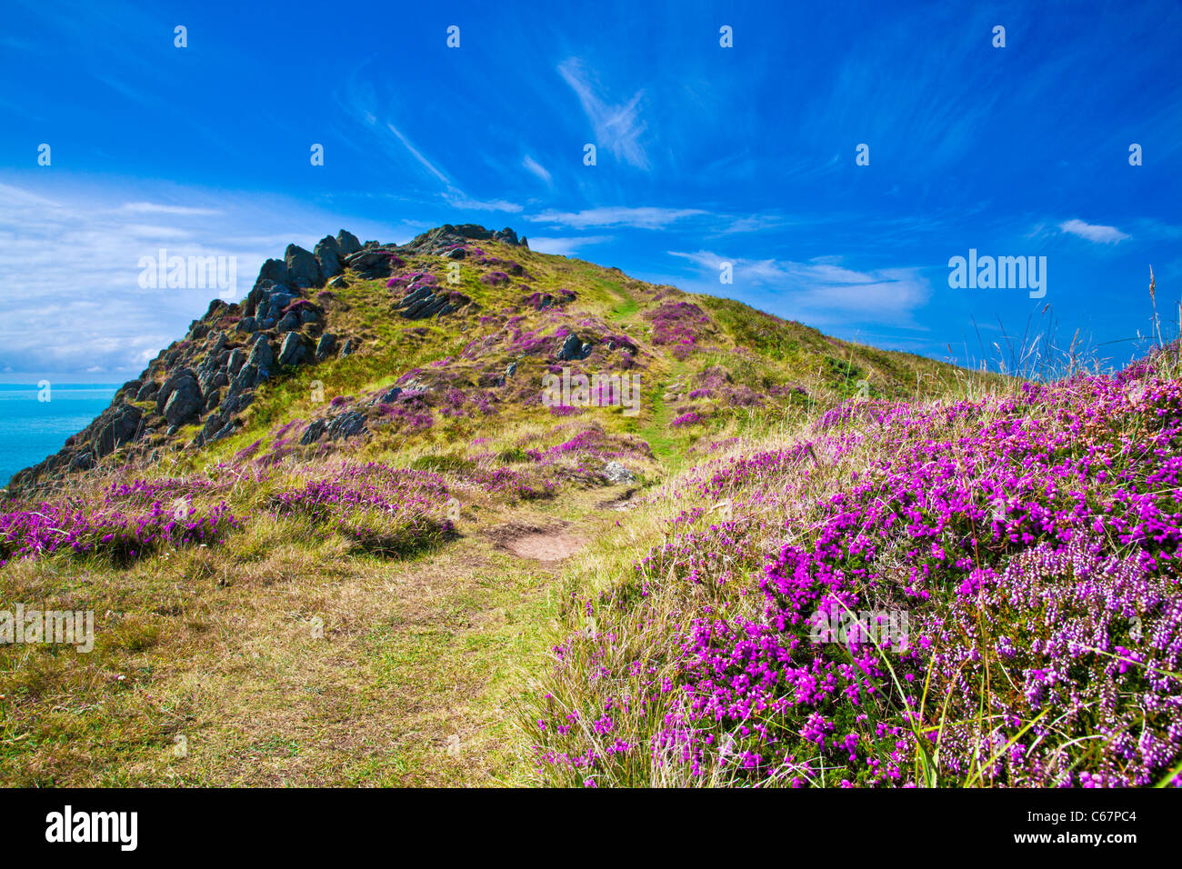 Morte Point near Morthoe, Woolacombe with a view over the Bristol ...