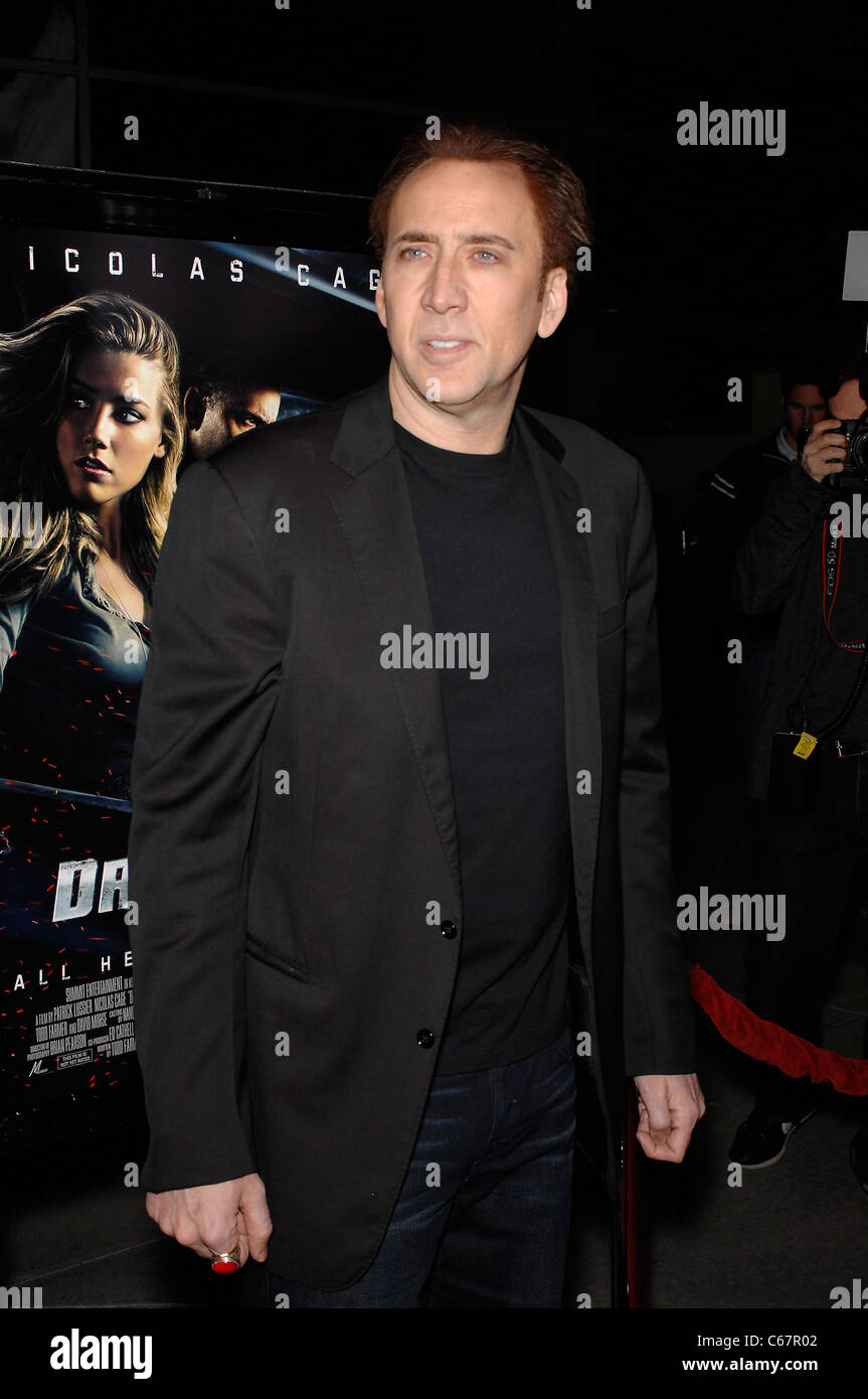 Nicolas Cage at arrivals for DRIVE ANGRY Premiere, ArcLight Hollywood ...