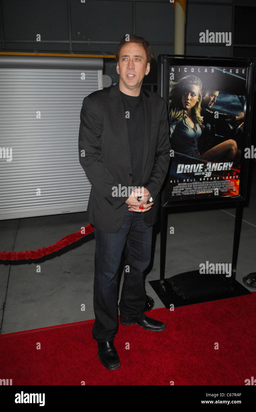 Nicolas Cage at arrivals for DRIVE ANGRY Premiere, ArcLight Hollywood ...