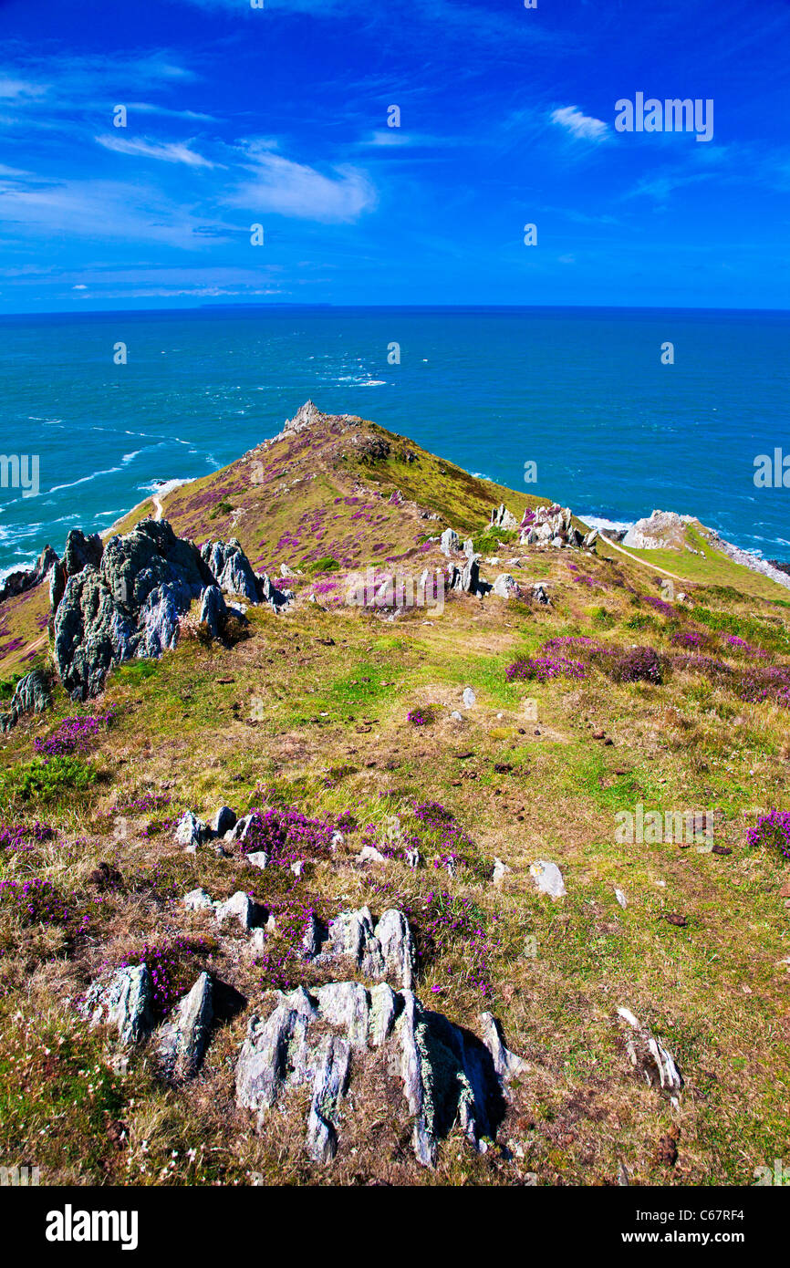 Morte Point near Morthoe, Woolacombe with a view over the Bristol ...