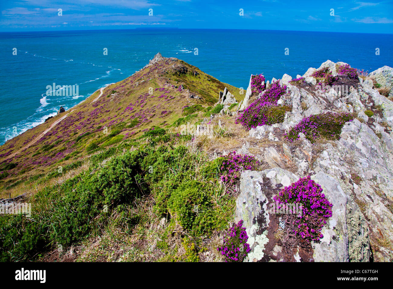 Morte Point near Morthoe, Woolacombe with a view over the Bristol ...