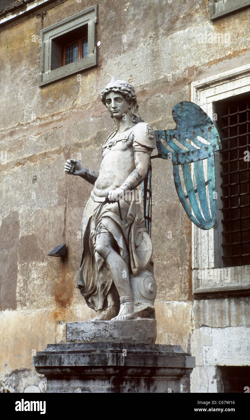 Statue Of Saint Michael The Archangel High Resolution Stock Photography ...