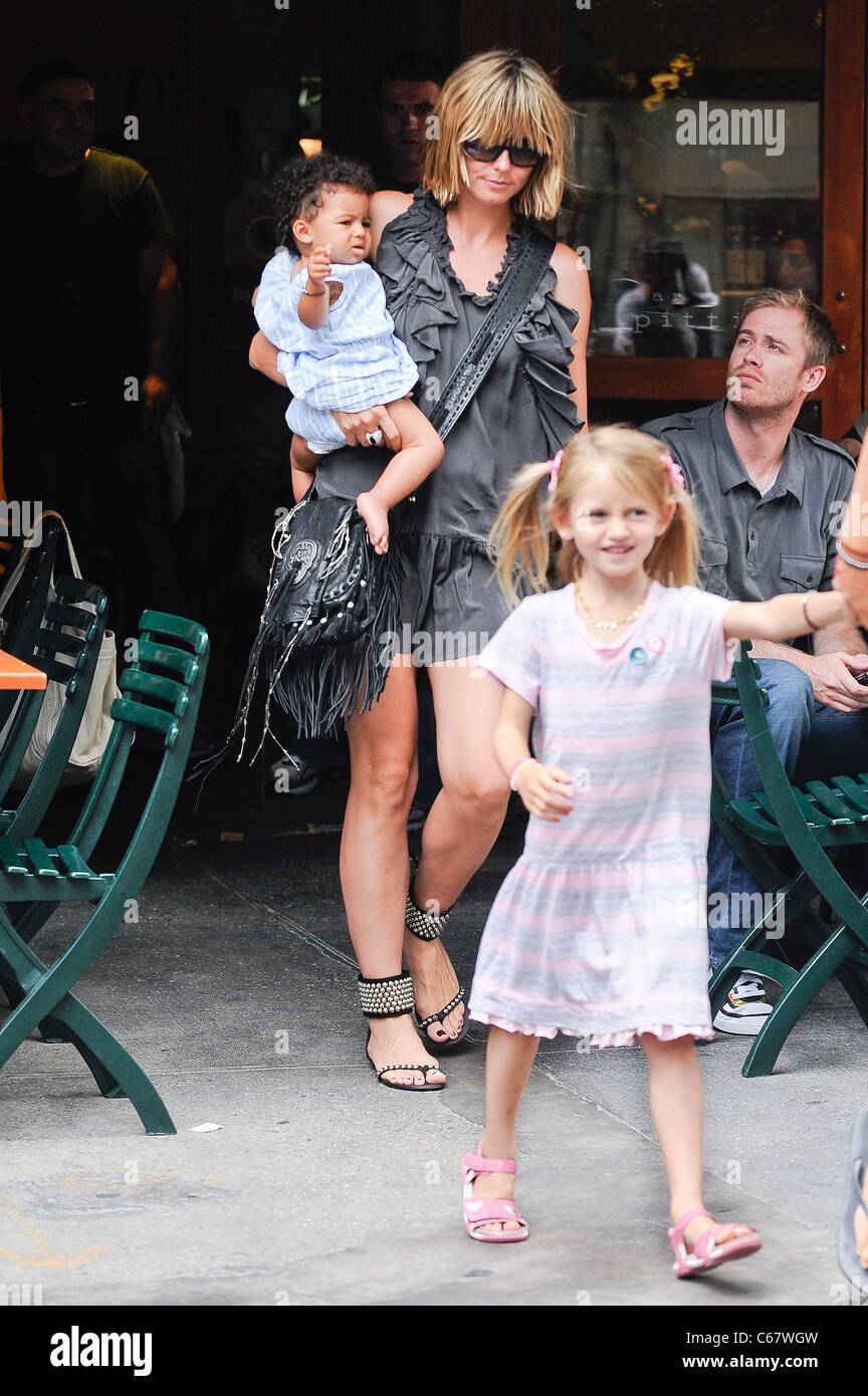 Heidi Klum, Lou Samuel, Leni Samuel out and about for CELEBRITY CANDIDS ...