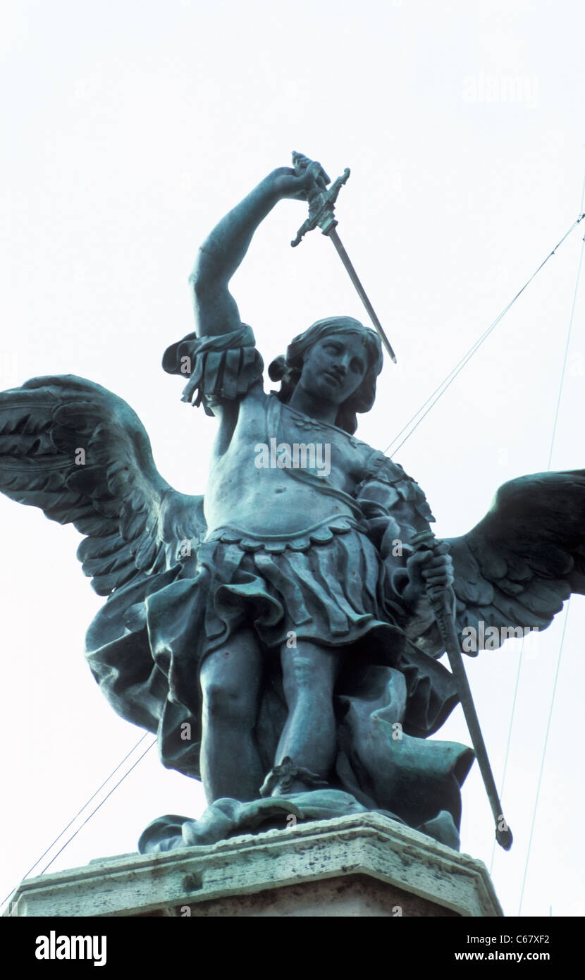 Archangel Michael, Castel Sant'Angelo, Rome Stock Photo - Alamy