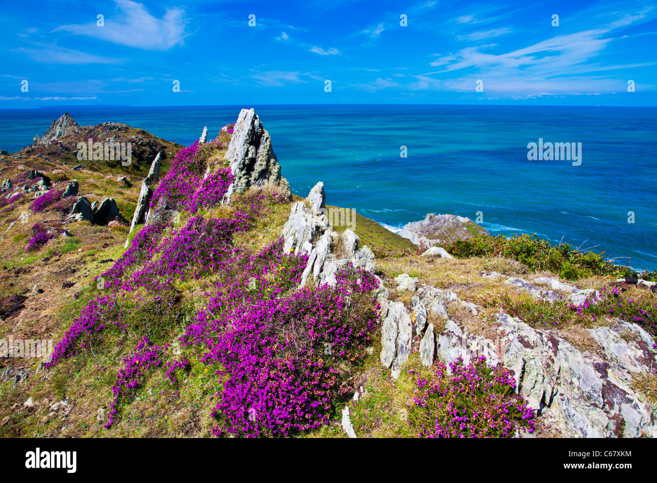 Morte Point near Morthoe, Woolacombe with a view over the Bristol ...