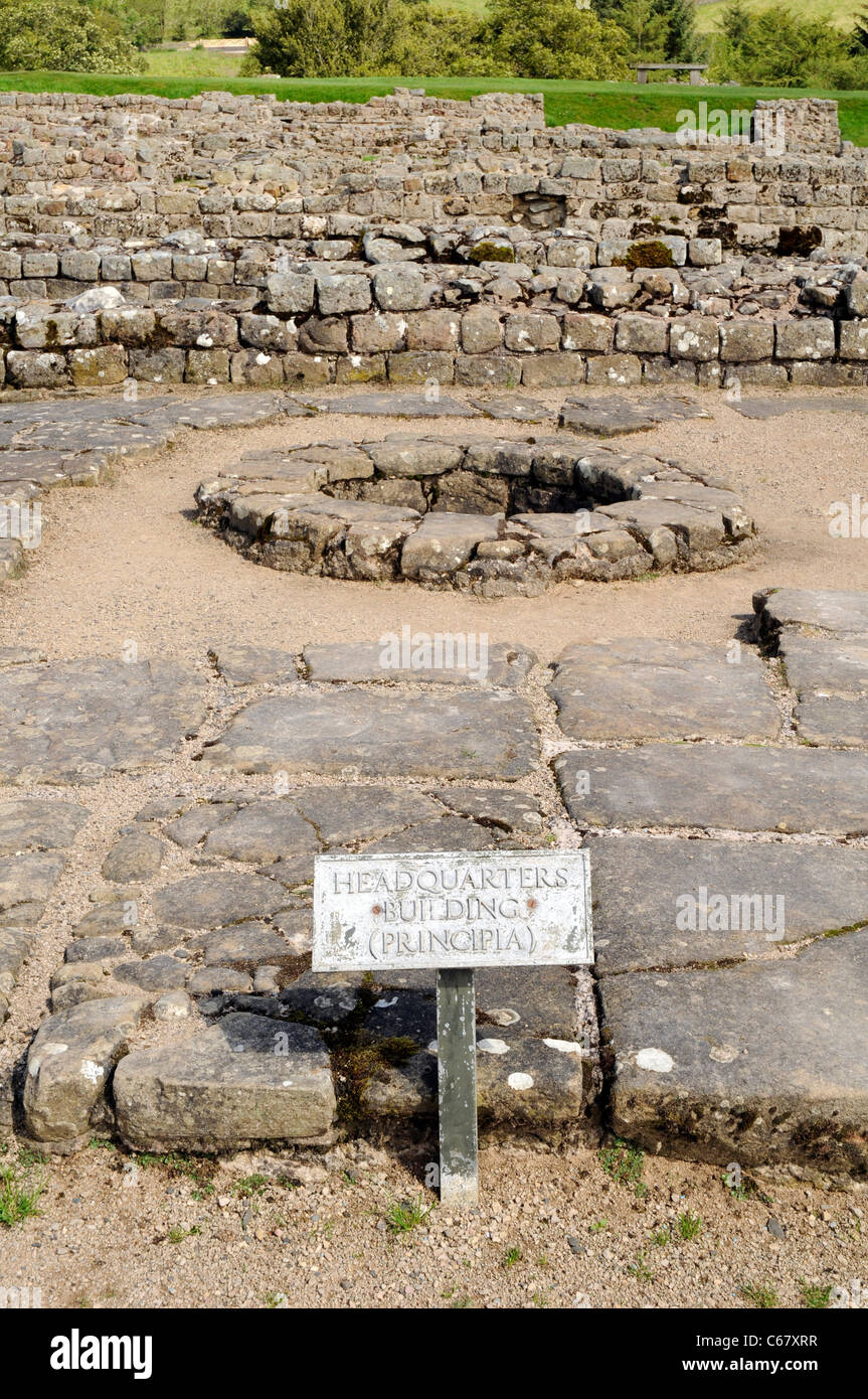 Well in the headquarters building (principia), in the Roman fort of ...