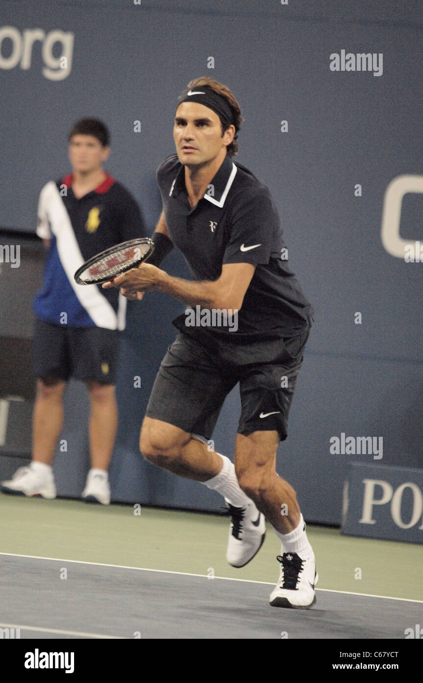 Roger Federer in attendance for 2010 U.S. Open Opening Night Ceremony ...