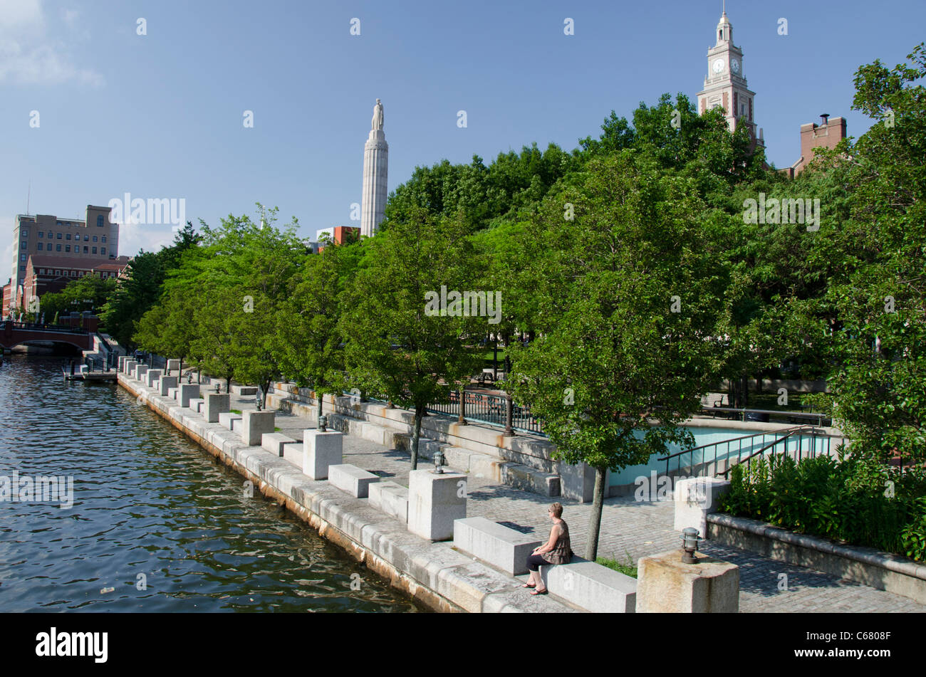 Rhode Island, Providence. Providence River Park. Model released Stock ...