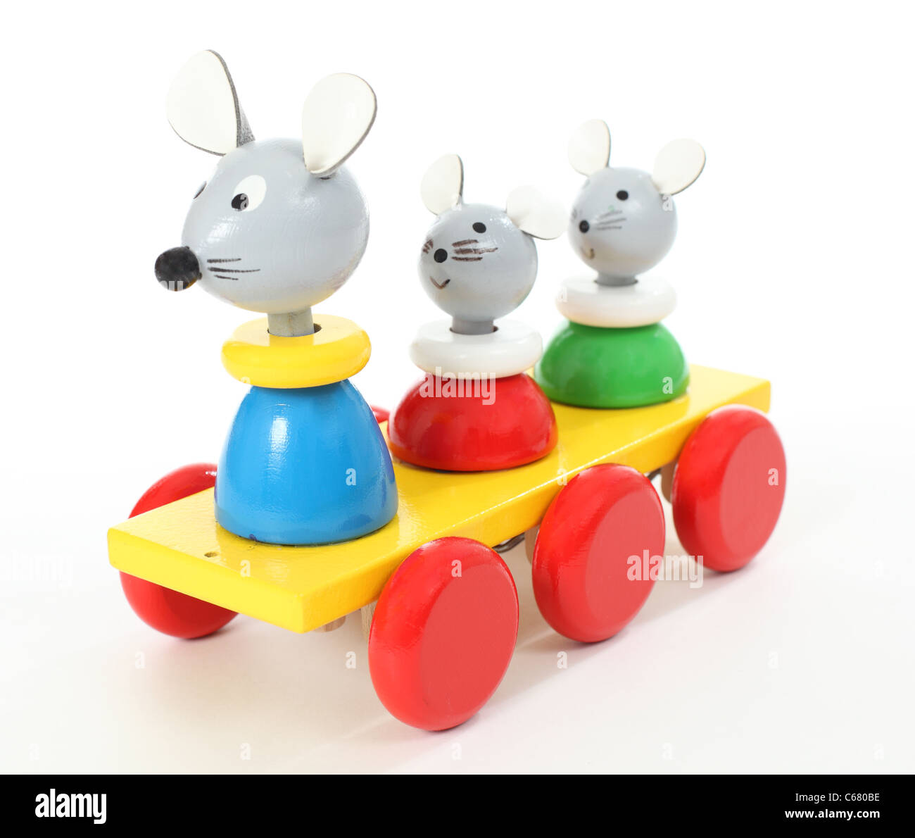 Colorful mice toy over white background Stock Photo - Alamy