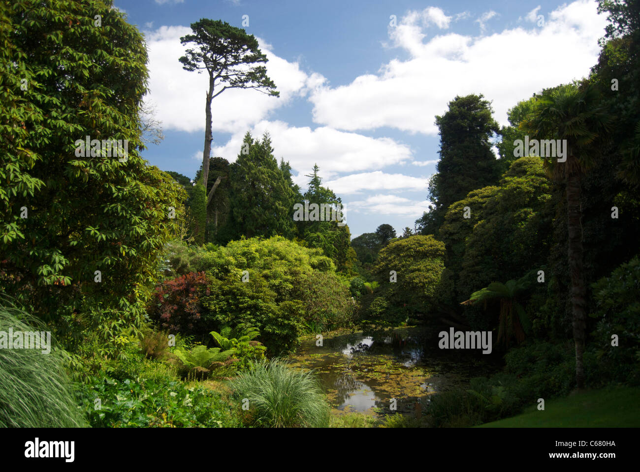 View across river and gardens Stock Photo - Alamy