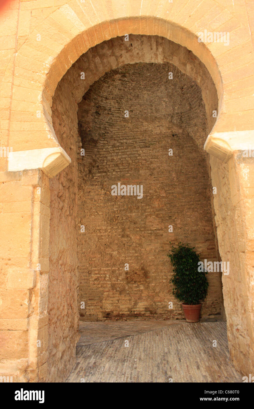 Door of the Mosque of the Alcazar in Jerez de la Frontera, Andalusia ...