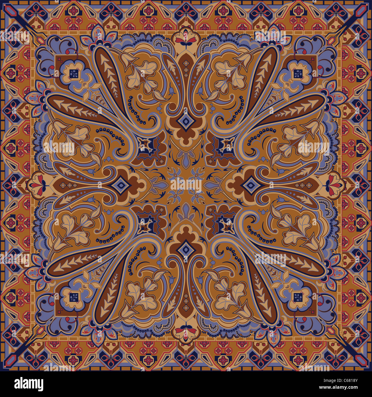 Paisley traditional border design hi-res stock photography and images ...