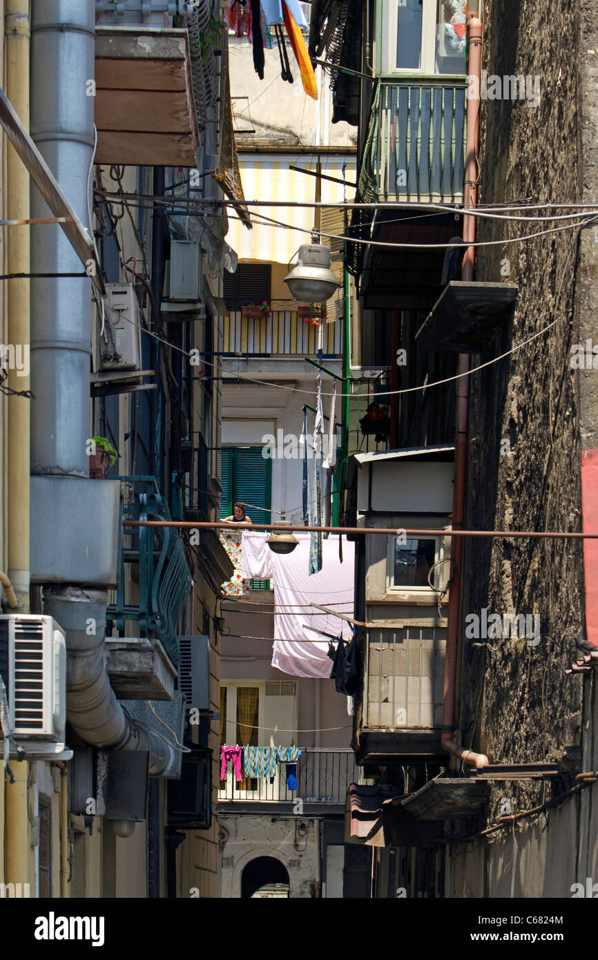 Hanging clothes naples hi-res stock photography and images - Alamy