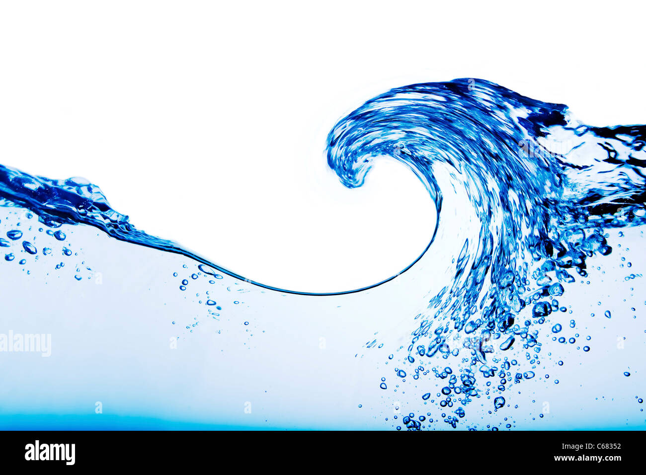 A wild deep blue ocean curl Stock Photo - Alamy