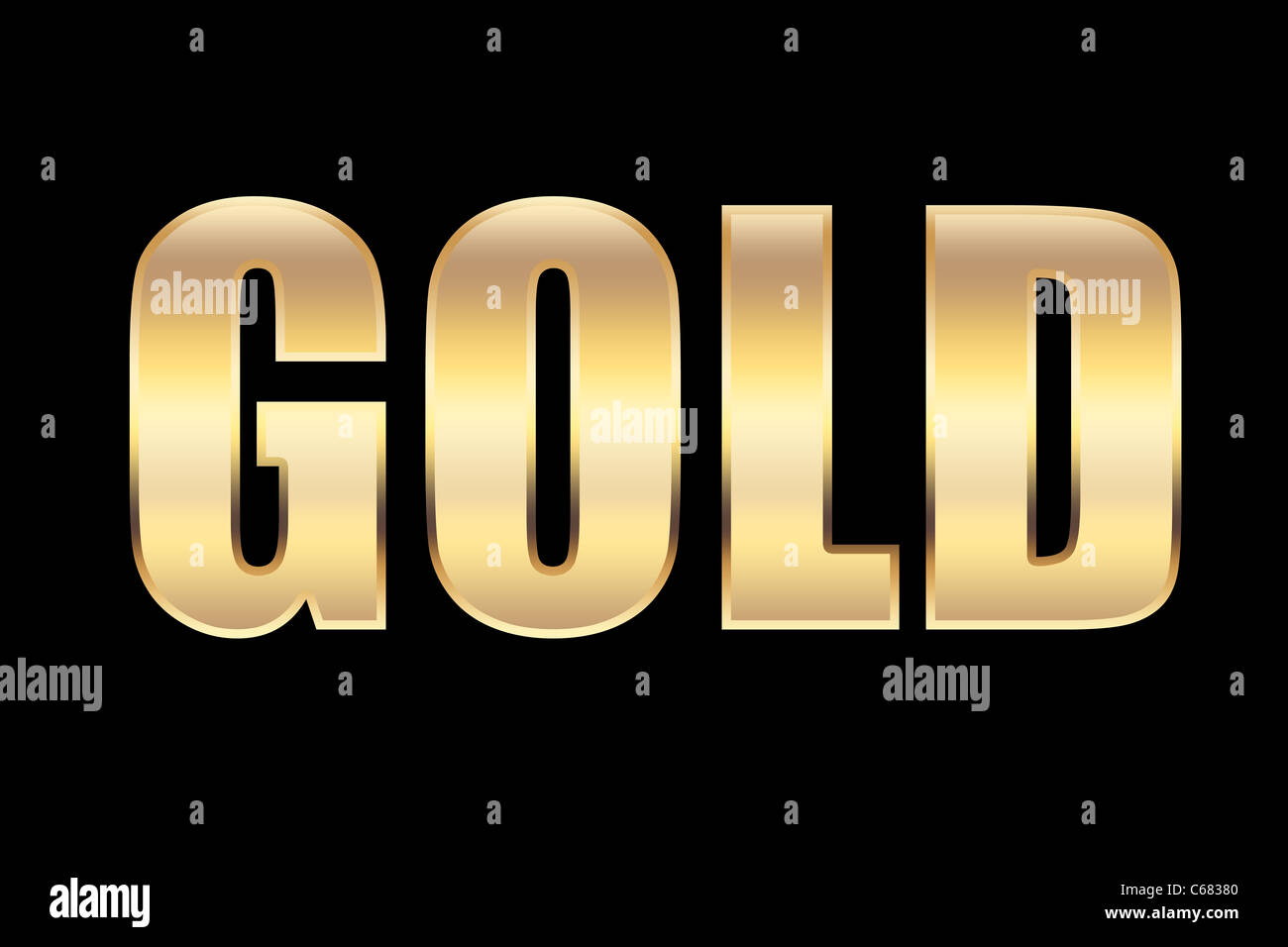 gold characters that made by gold Stock Photo - Alamy