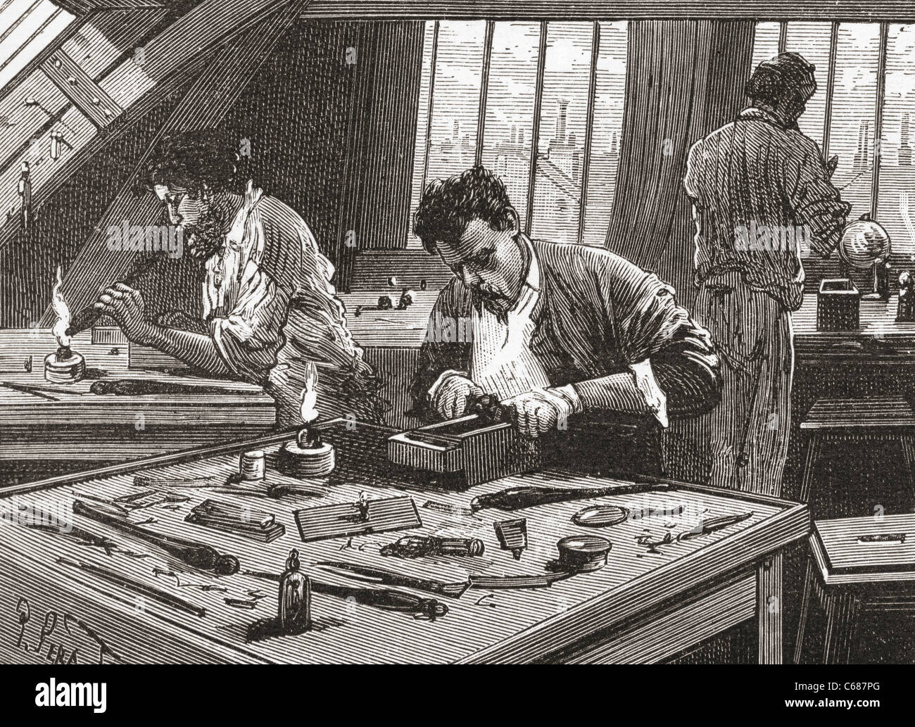 Diamond cutting 19th century hi-res stock photography and images - Alamy