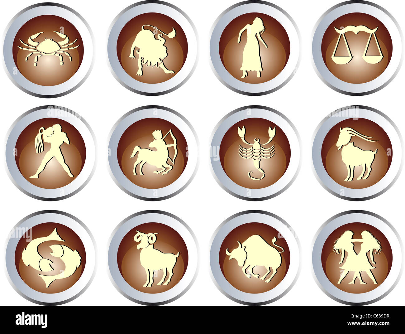 set of zodiac signs Stock Photo - Alamy