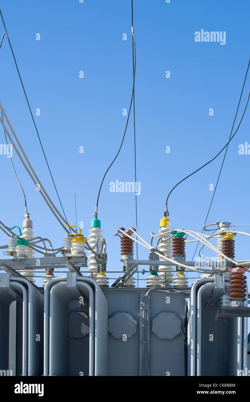 Contacts power transformer high voltage substation hi-res stock ...