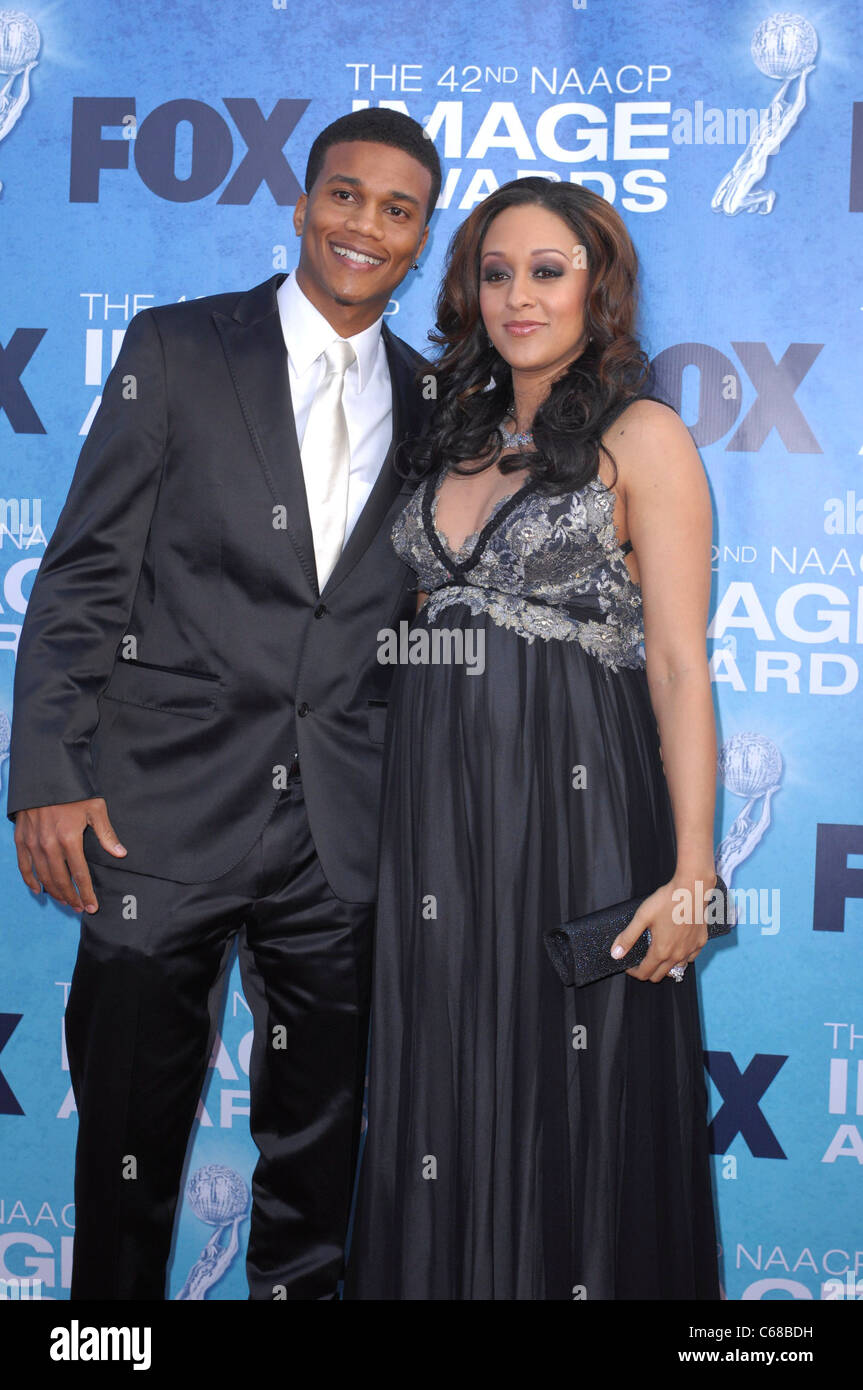 Tia Mowry, Cory Hardrict at arrivals for 42nd NAACP Image Awards ...