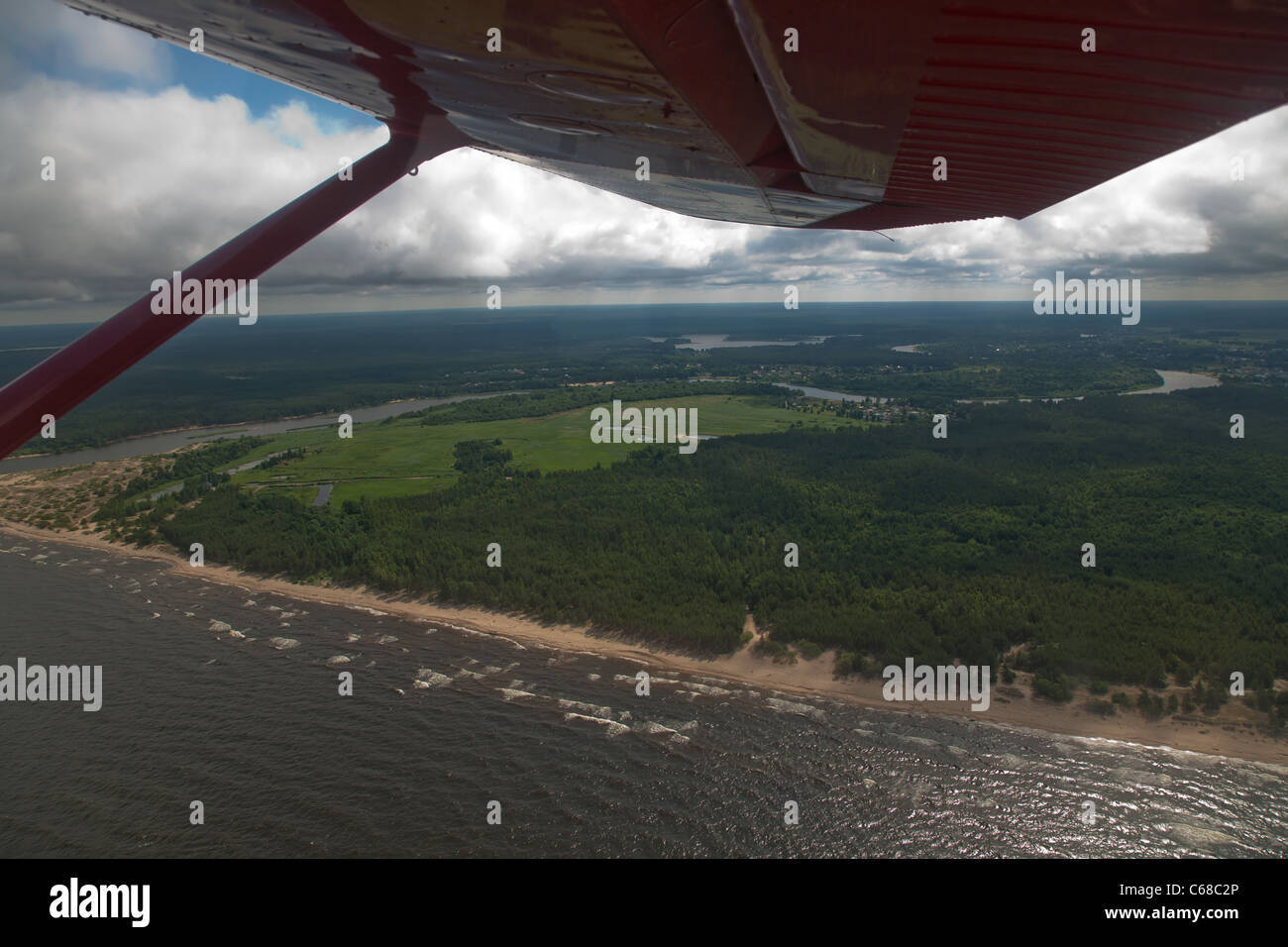 land view from plane cabin Stock Photo - Alamy