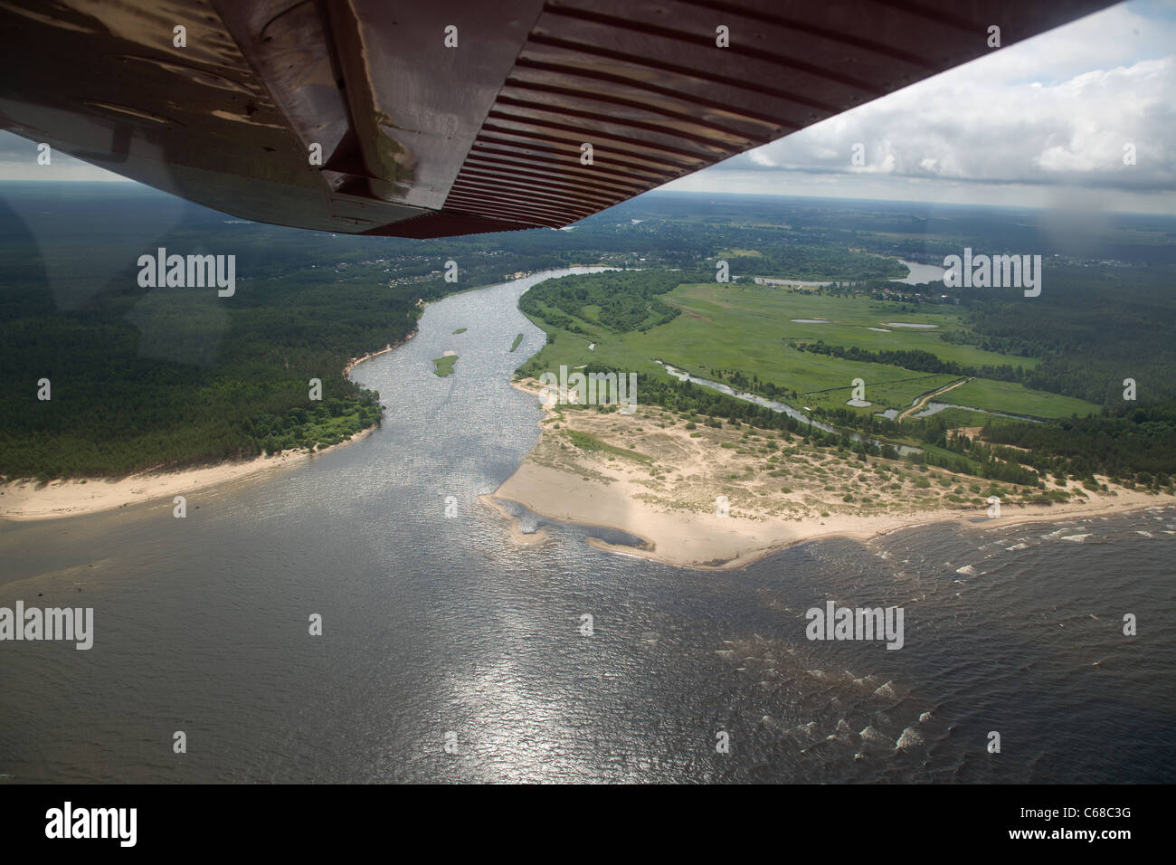 land view from plane cabin Stock Photo - Alamy
