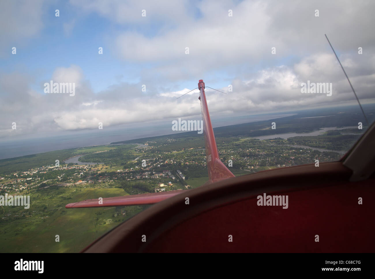 land view from plane cabin Stock Photo - Alamy
