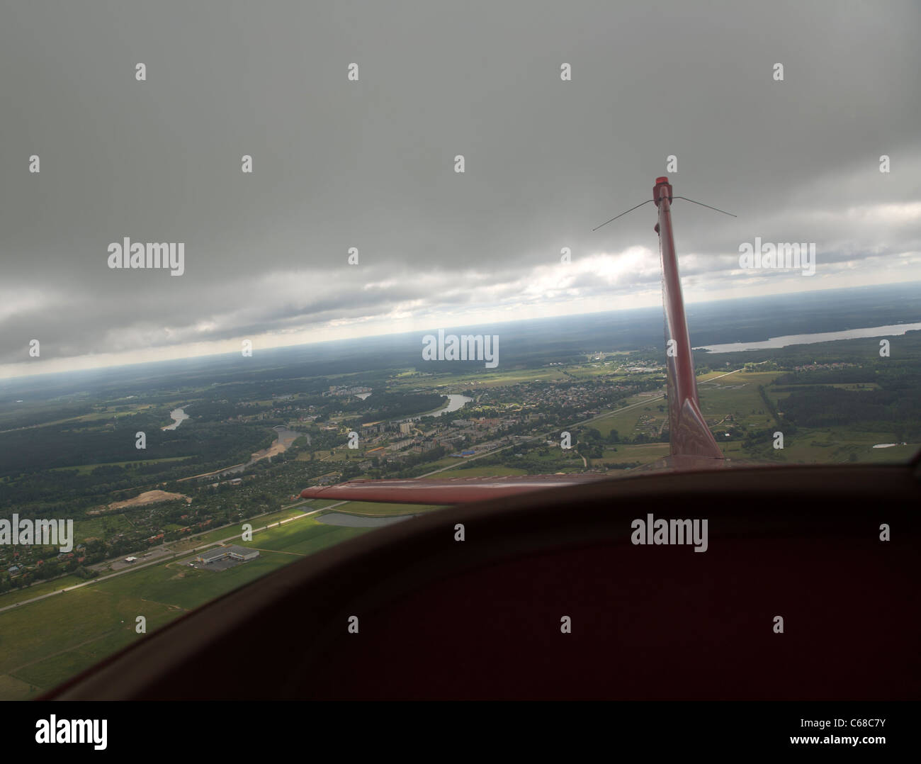 land view from plane cabin Stock Photo - Alamy