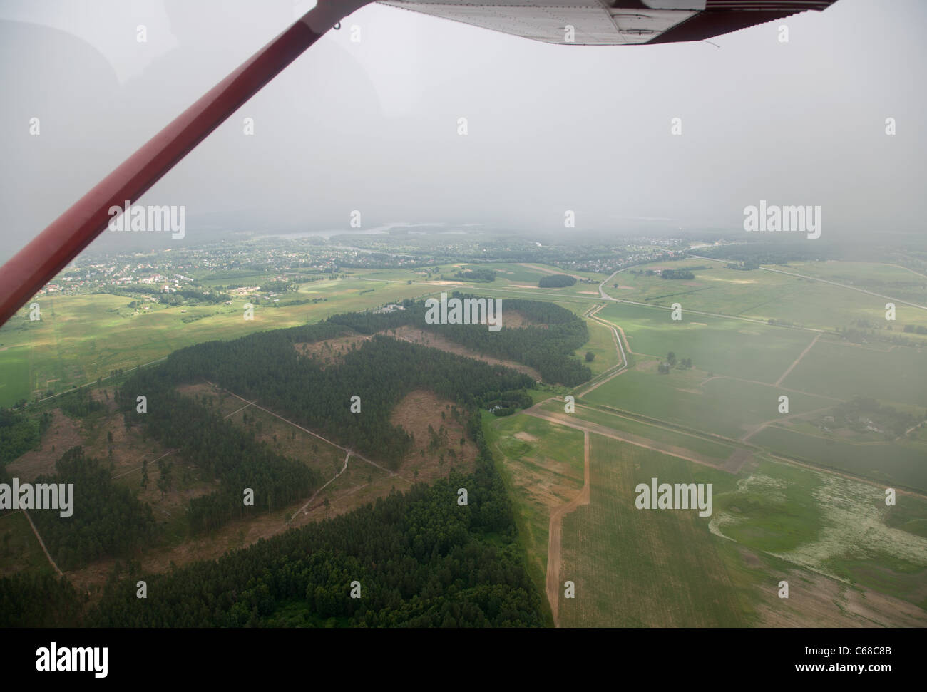 land view from plane cabin Stock Photo - Alamy