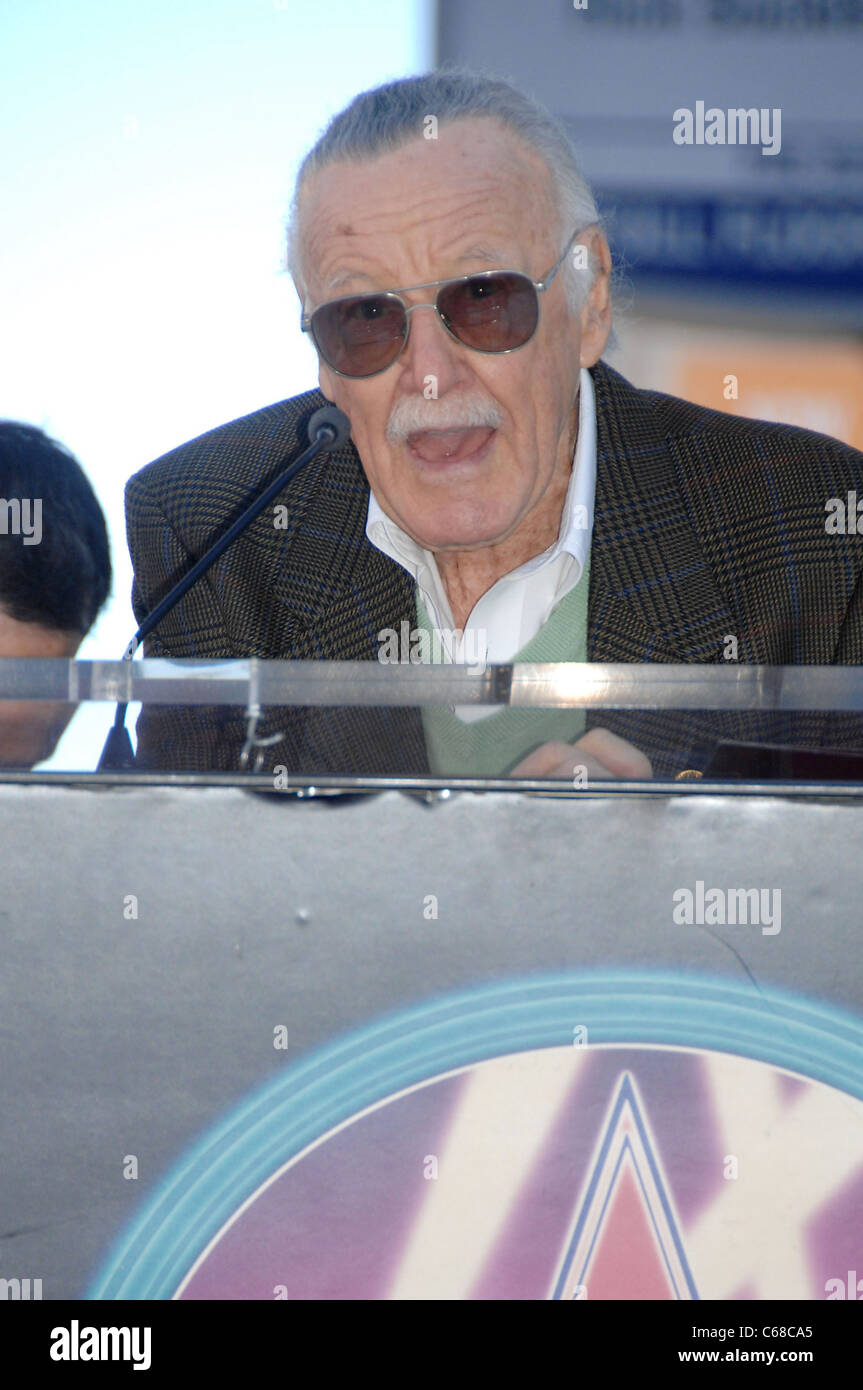 Stan Lee at the induction ceremony for Star on the Hollywood Walk of ...