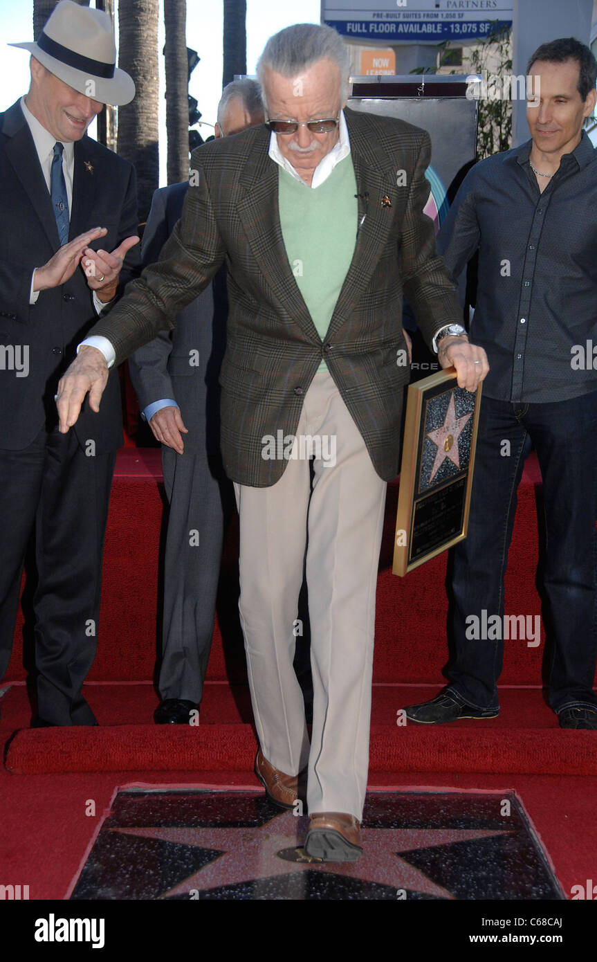 Stan Lee at the induction ceremony for Star on the Hollywood Walk of ...