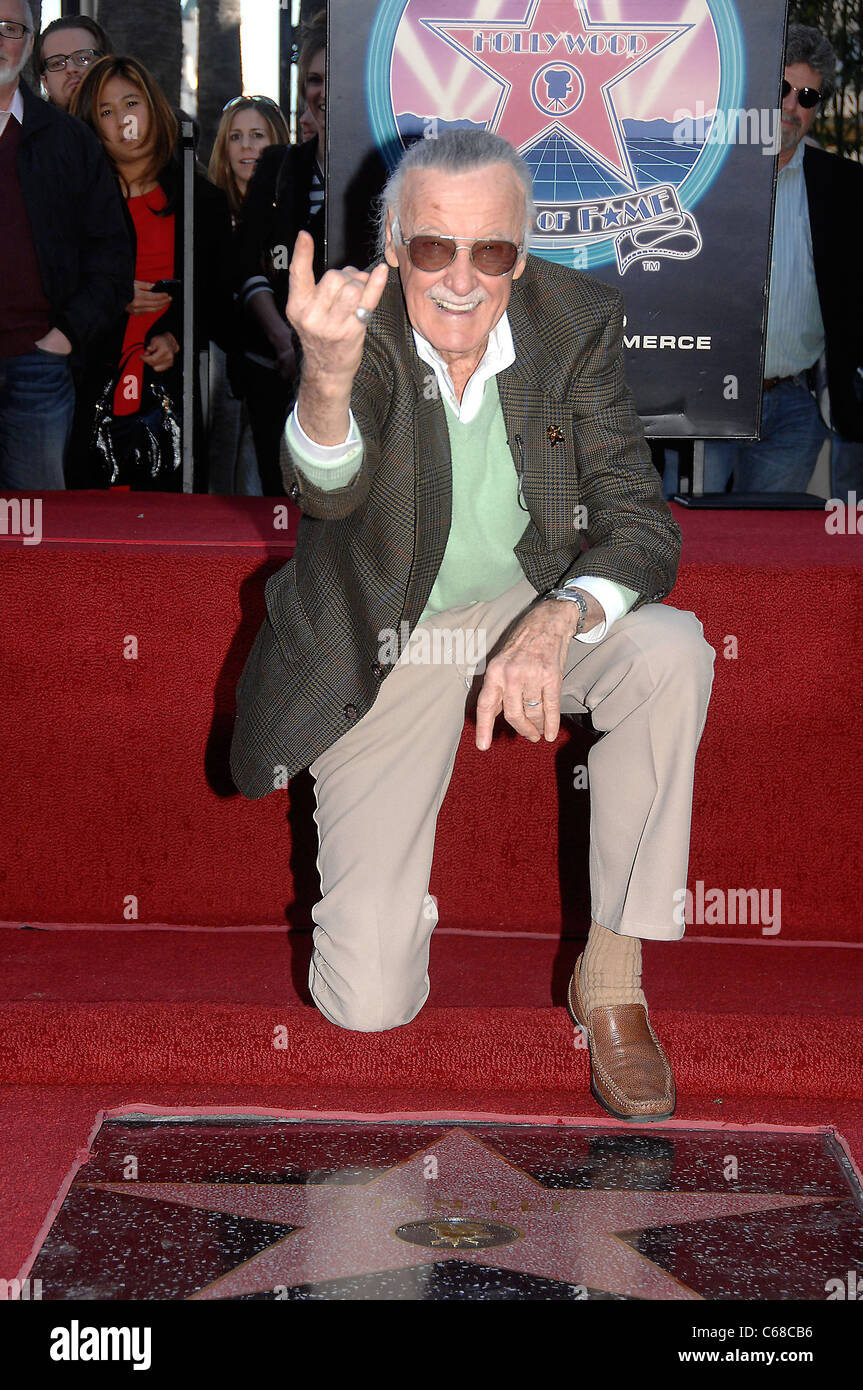 Stan Lee at the induction ceremony for Star on the Hollywood Walk of ...